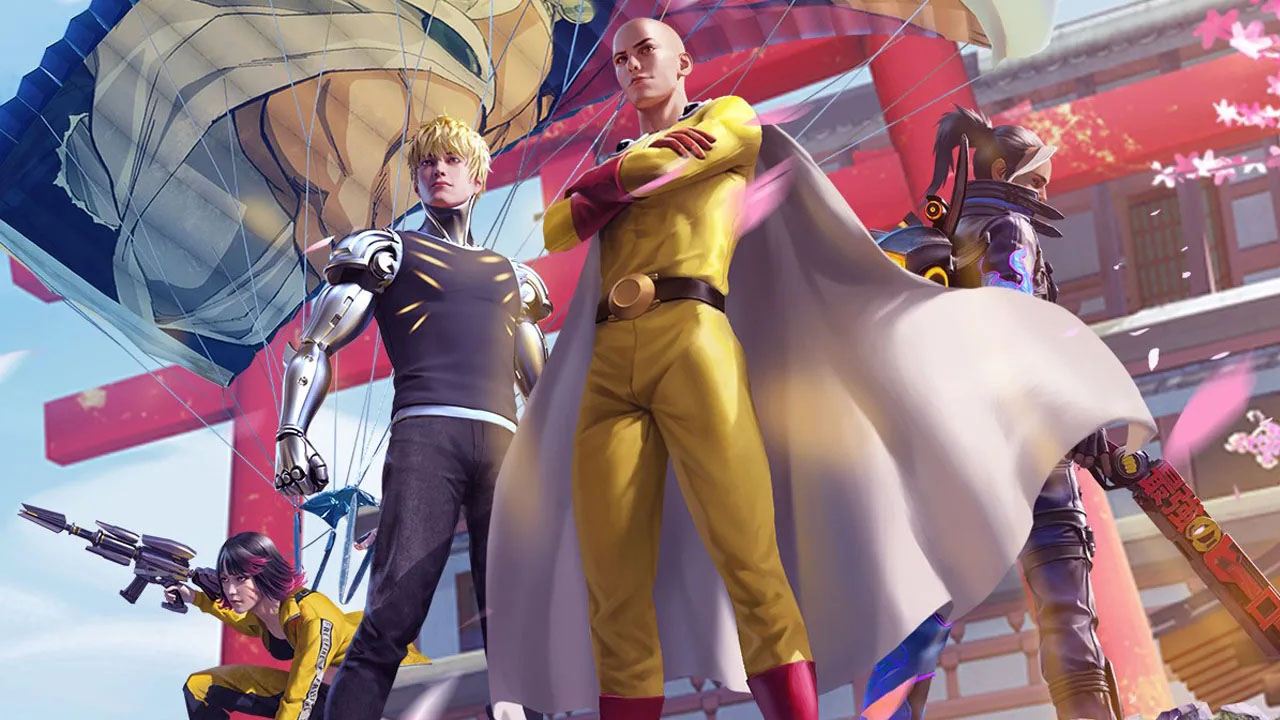 Free Fire y One-Punch Man juntosCine, videojuegos, series y cómics